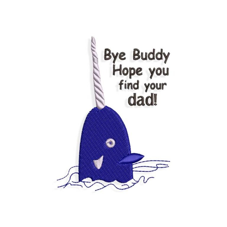 Bye buddy Embroidery design files for machine embroidery