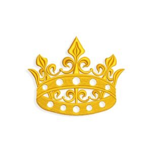 Crown embroidery design files for Machine Embroidery