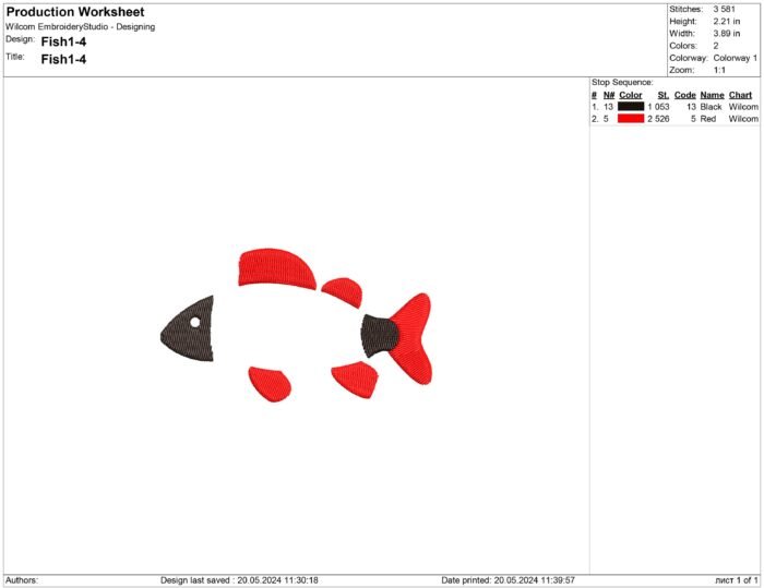 Fish Embroidery design files for Machine Embroidery