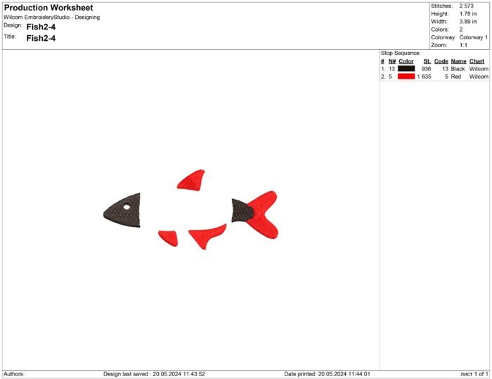 Fish Embroidery design files for Machine Embroidery
