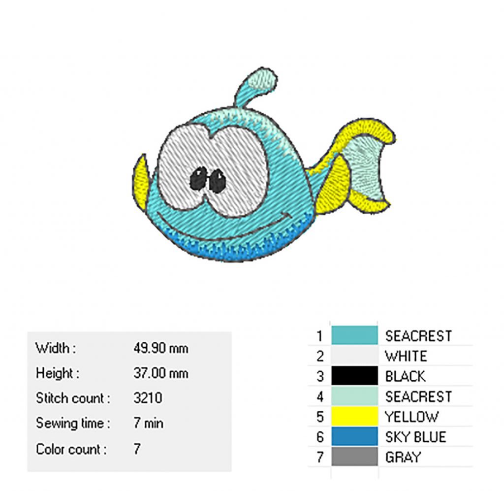 Fish Embroidery design - Machine Embroidery designs and SVG files
