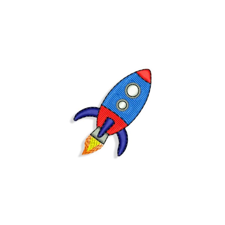 Mini Rocket Embroidery design - Machine Embroidery designs and SVG files