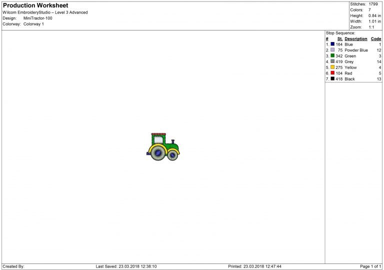 Mini Tractor Embroidery design | Machine Embroidery designs and SVG files