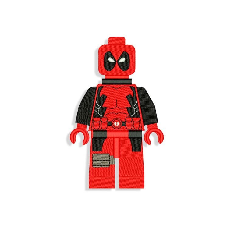 Lego Deadpool embroidery design files for Machine Embroidery