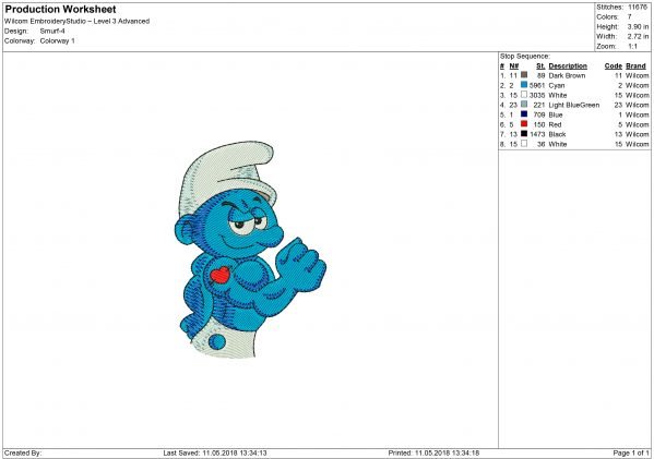 Smurf - Machine Embroidery designs and SVG files