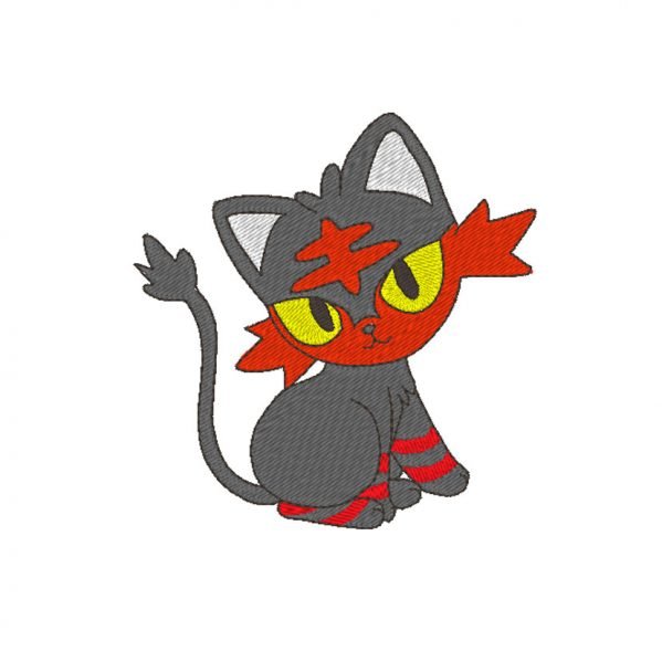 Litten Pokemon Embroidery design files