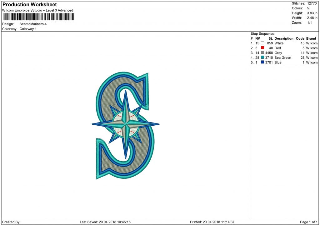 Seattle Mariners - Machine Embroidery designs and SVG files