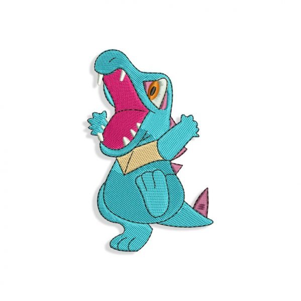 Totodile Pokemon Embroidery design files