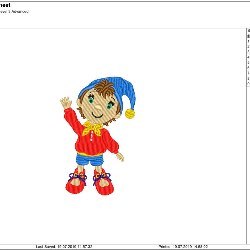 Noddy - Machine Embroidery designs and SVG files