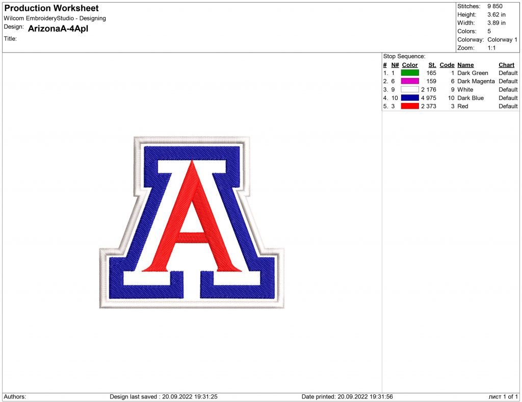 Arizona Embroidery design - Machine Embroidery designs and SVG files