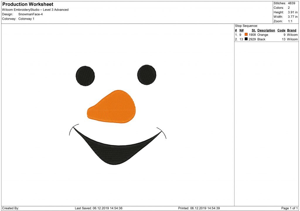 Snowman Face - Machine Embroidery designs and SVG files