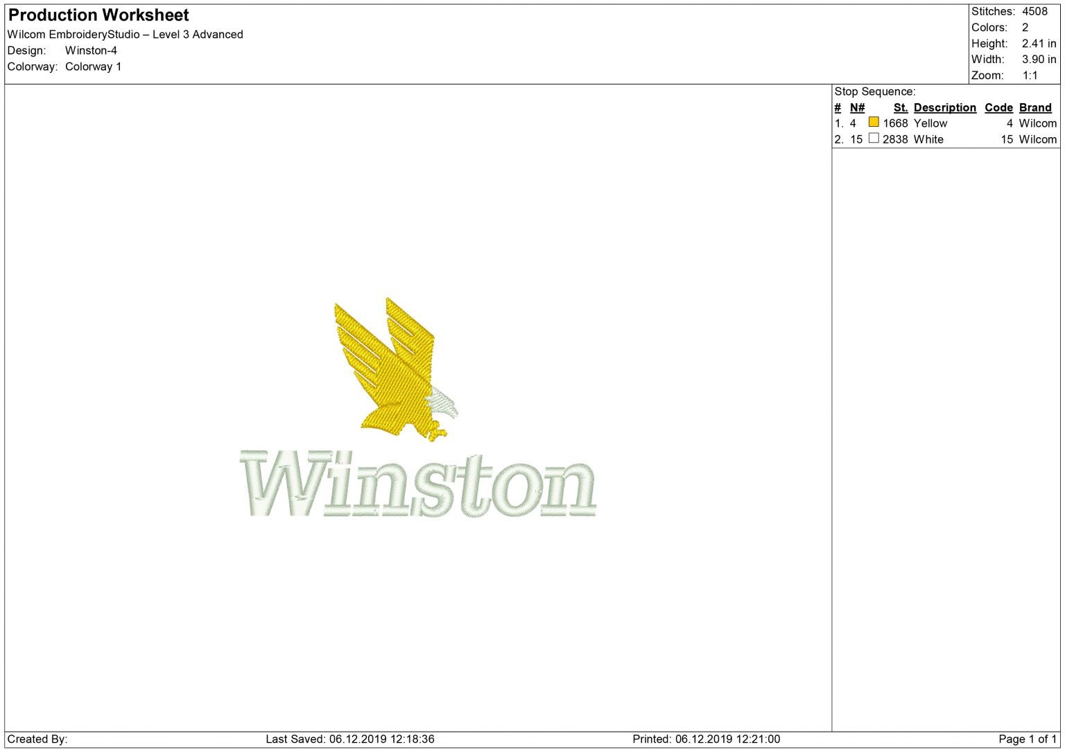 Winston logo - Machine Embroidery designs and SVG files