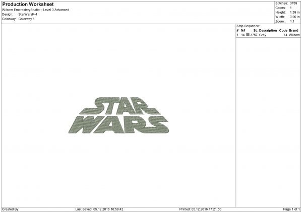 Star Wars logo - Machine Embroidery designs and SVG files