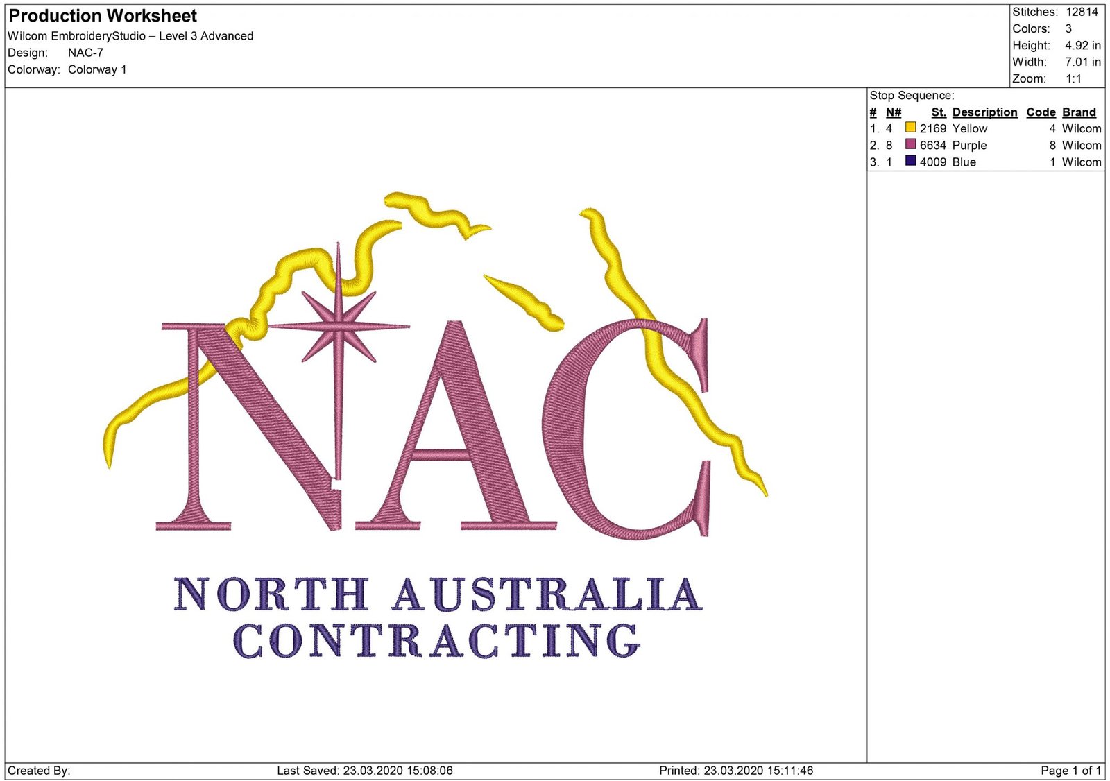 NAC logo - Machine Embroidery designs and SVG files