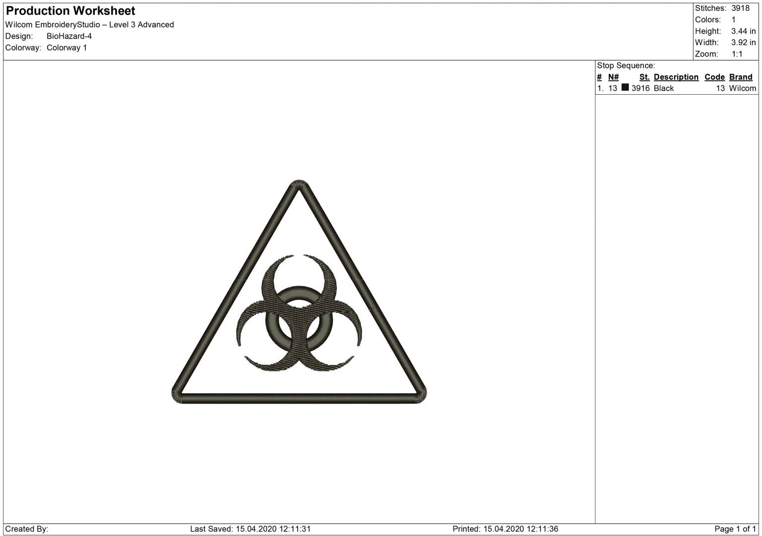 Biohazard Logo - Machine Embroidery designs and SVG files