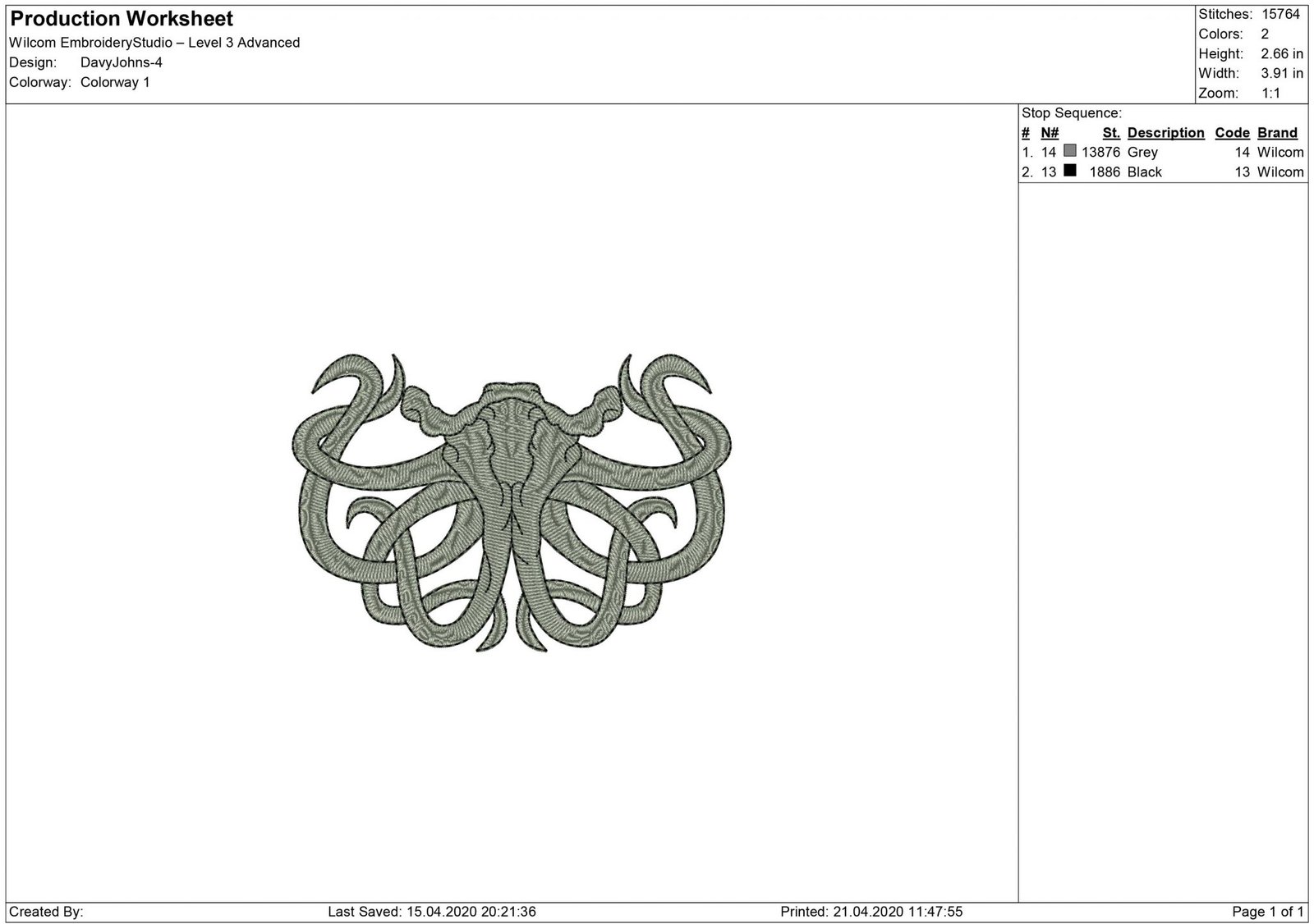 Davy Jones - Machine Embroidery designs and SVG files