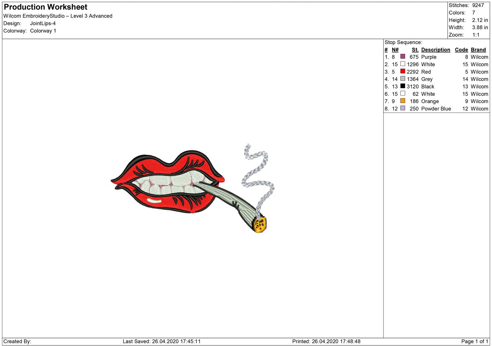 Mouth with Joint - Machine Embroidery designs and SVG files