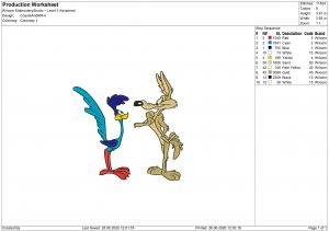 Coyote and the Road Runner Embroidery design files