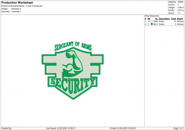Security logo - Machine Embroidery designs and SVG files