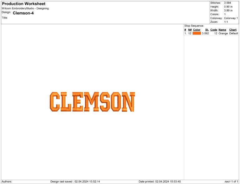 Clemson Tigers embroidery design files