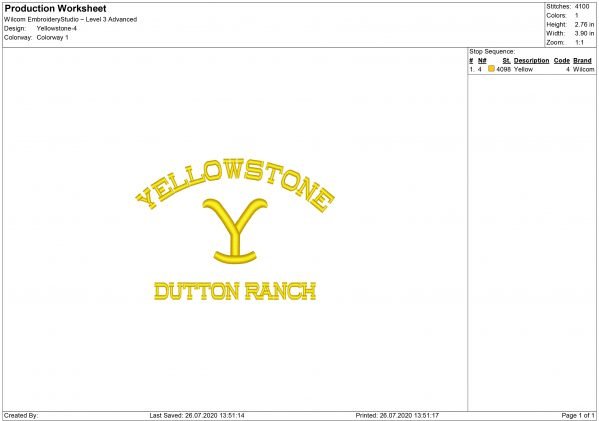 Yellowstone - Machine Embroidery designs and SVG files