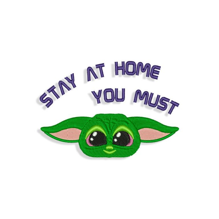 Grogu Embroidery design files for Machine embroidery