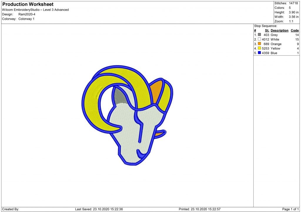 New Los Angeles Rams embroidery design files