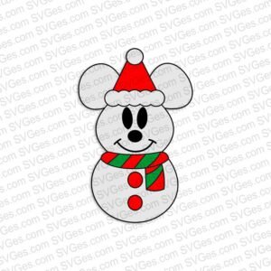 Mickey Snowman - Machine Embroidery designs and SVG files