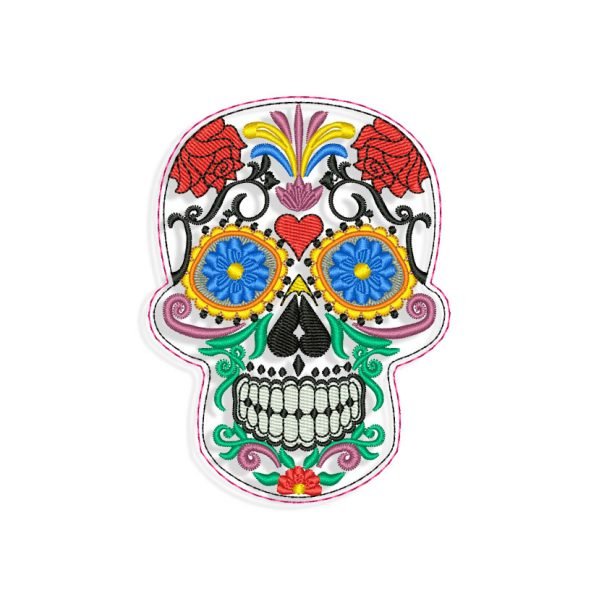 Sugar Skull Calavera Embroidery design files