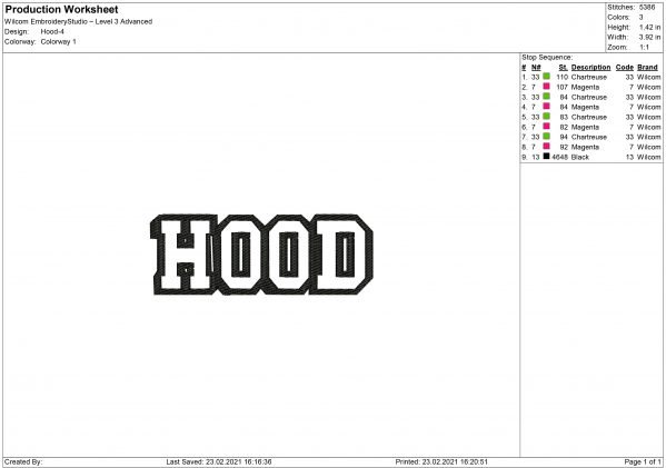 Hood Embroidery design - Machine Embroidery designs and SVG files