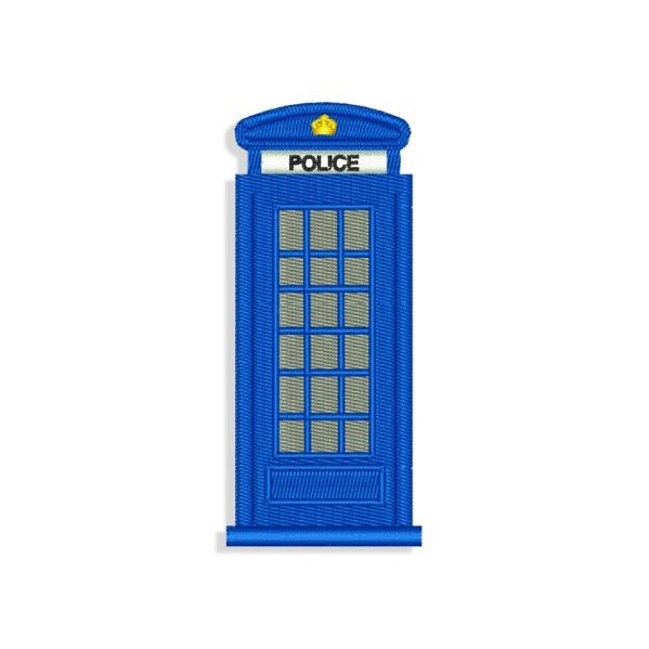 Doctor Who Police box Embroidery design - Machine Embroidery designs ...