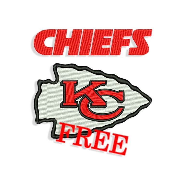 Free Kansas City Chiefs embroidery design and applique files