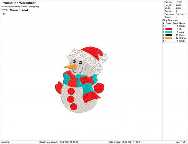 Snowman Embroidery design - Machine Embroidery designs and SVG files