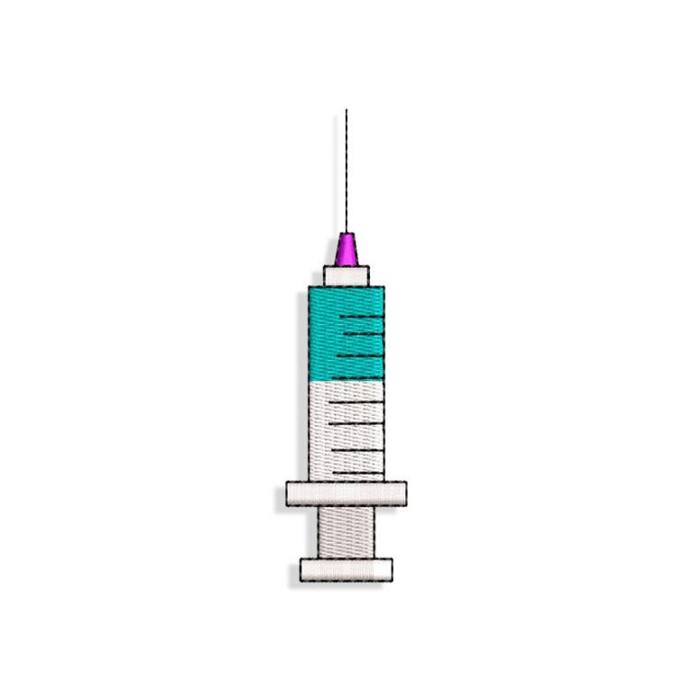 Medical Syringe Embroidery design - Machine Embroidery designs and SVG ...