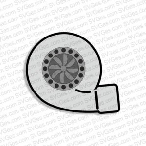 Turbocharger SVG files, Digital Resizable Cut Files