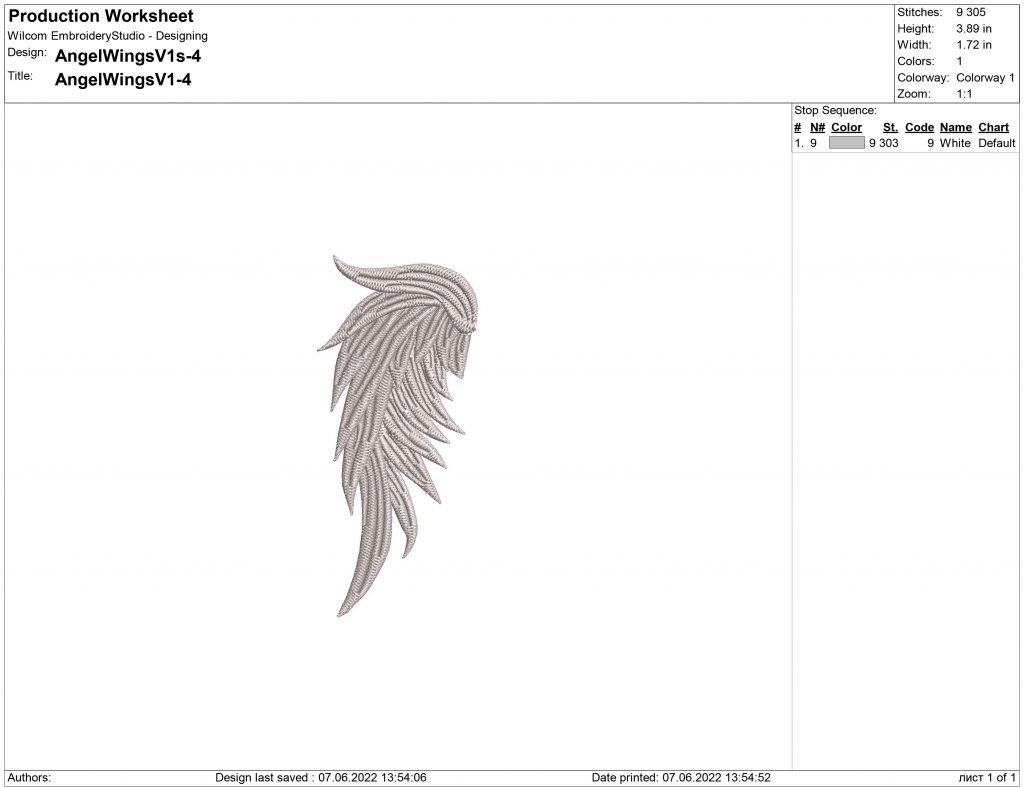 Angel Wing Embroidery design - Machine Embroidery designs and SVG files