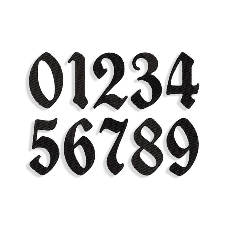 Numbers Embroidery design - Machine Embroidery designs and SVG files