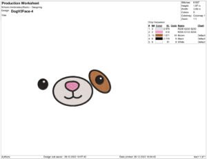 Dog Face Embroidery design - Machine Embroidery designs and SVG files