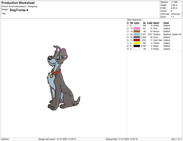Dog Embroidery design - Machine Embroidery designs and SVG files