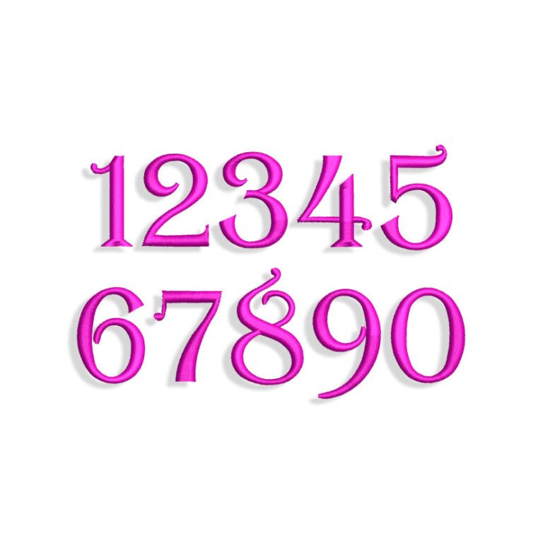 Numbers Embroidery design files for Machine Embroidery