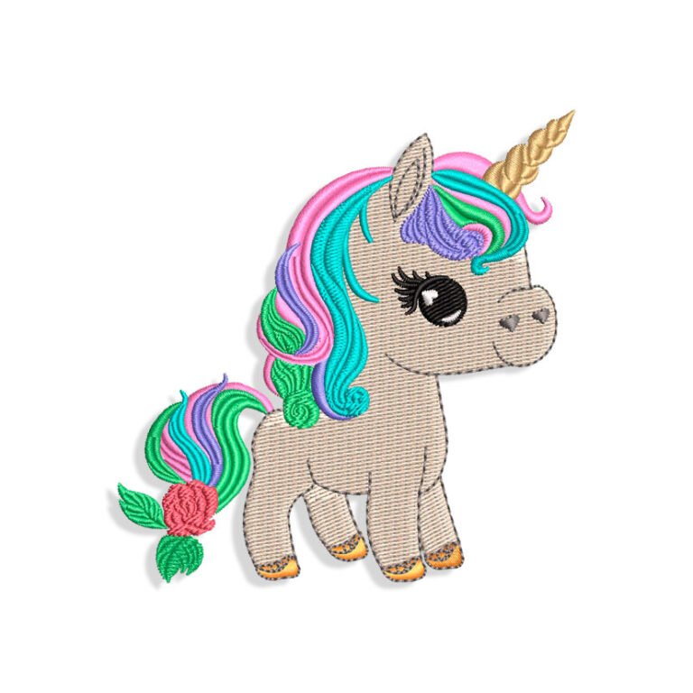 Unicorn Embroidery design files for Machine Embroidery
