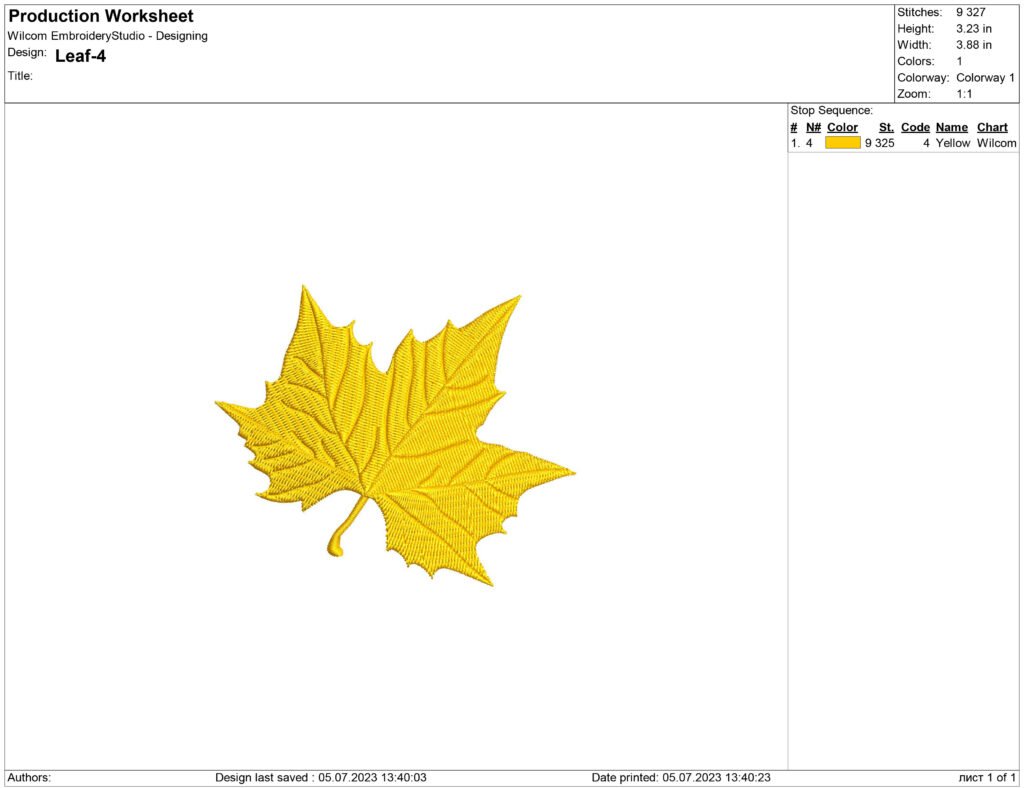 Maple leaf embroidery design files for Machine Embroidery