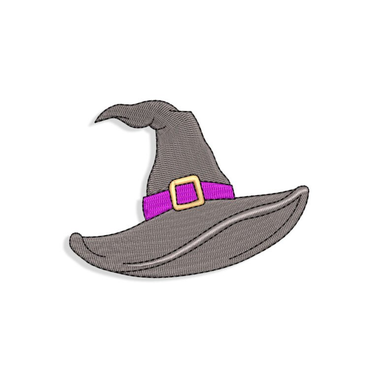 Witch hat embroidery design for Machine Embroidery