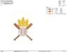 Baseball Crown embroidery design file for Machine Embroidery