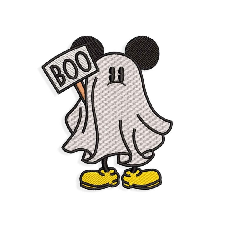 Mickey Mouse ghost embroidery design files