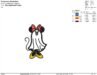 Mnnie Mouse ghost embroidery design and applique files