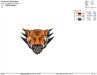 Tiger Face Embroidery design files for Machine embroidery