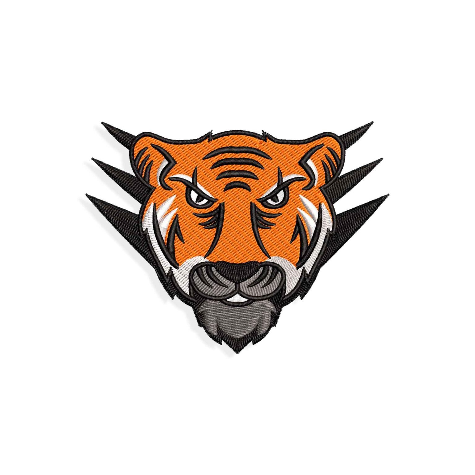 Tiger Face Embroidery design files for Machine embroidery