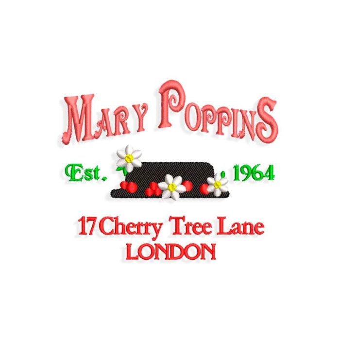 Est. 1964 Mary Poppins Embroidery design files