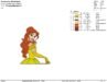 Princess Belle Embroidery design for Machine embroidery
